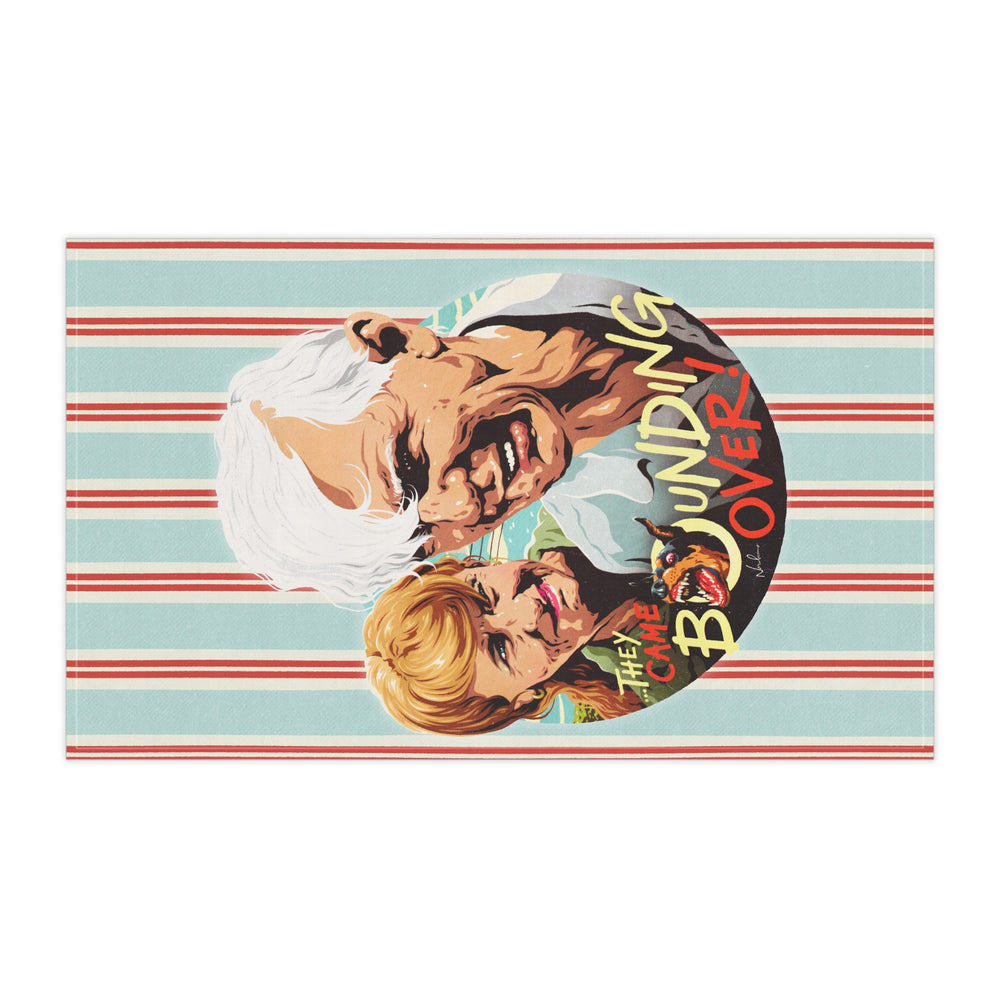 THEY CAME BOUNDING OVER! - Tea Towel – nordacious art
